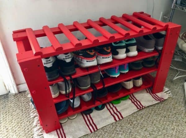 23 Creative DIY Shoe Rack Ideas (With Free Plans!)