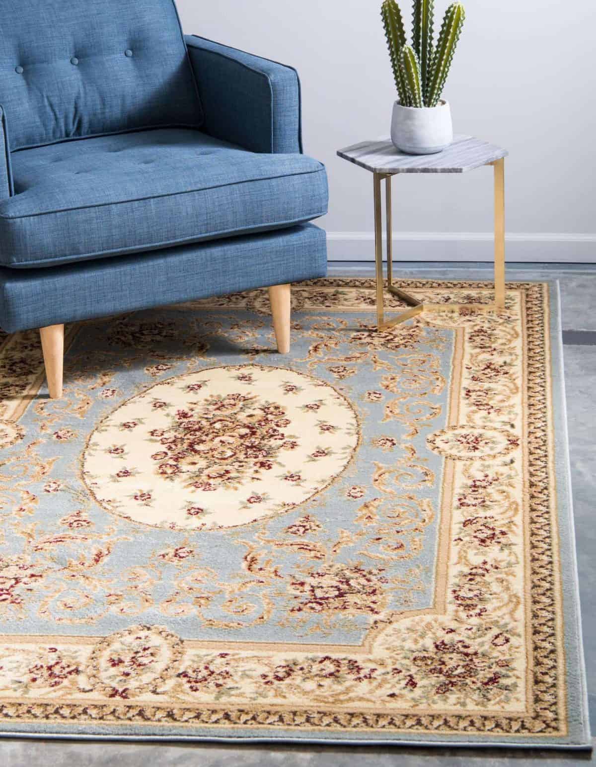What Color Rug Goes With a Blue Couch - 15 Ideas