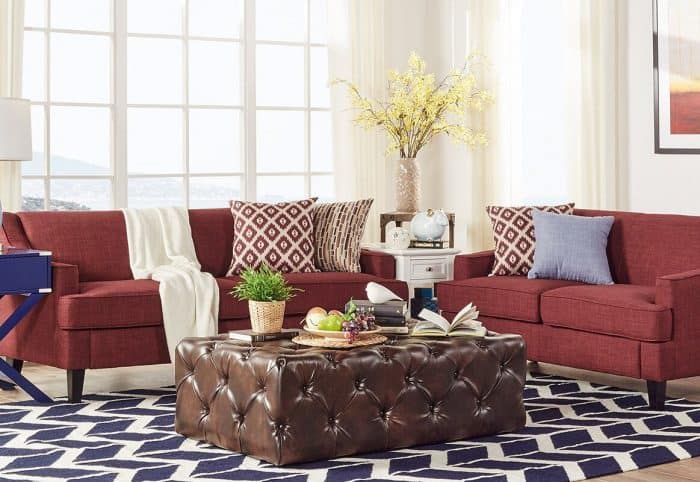 What Color Rug Goes With a Red Couch - 15 Ideas