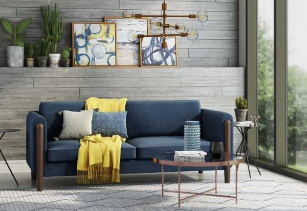 How to Decorate with a Blue Couch – 16 Ideas
